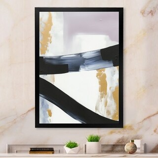 Designart "Black Eruption Of Marble Ii" Abstract Marble Framed Wall Decor - Bed Bath & Beyond ...